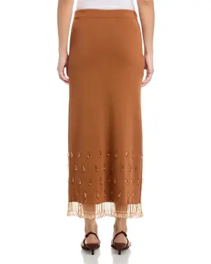BY MALENE BIRGER Estilla Embellished Maxi Skirt - Brown