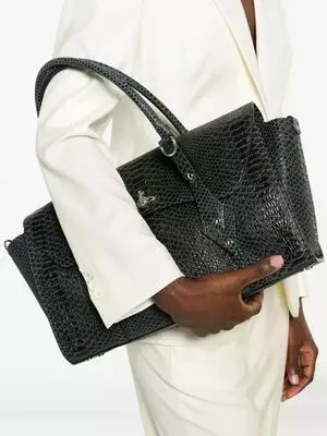 VIVIENNE WESTWOOD Orb Plaque Snakeskin-effect Tote Bag