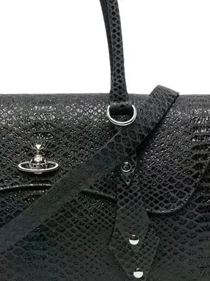 VIVIENNE WESTWOOD Orb Plaque Snakeskin-effect Tote Bag