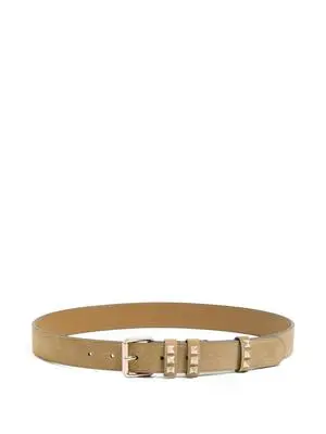 Valentino Garavani Rockstud Suede Belt - Neutrals