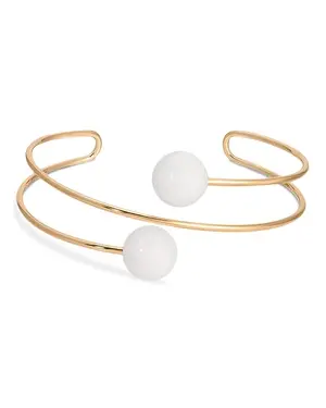 Ettika Summer Escape Stone Cuff Bracelet - Bone