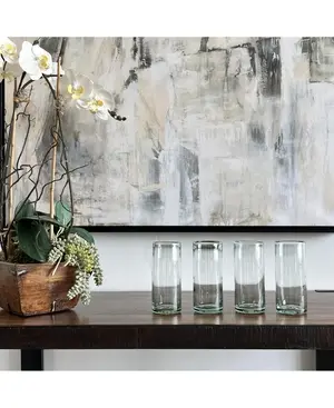 VERVE CULTURE Handblown Glasses Highball Set Of 4 - Clear