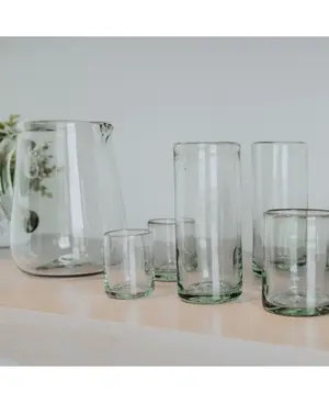 VERVE CULTURE Handblown Glasses Highball Set Of 4 - Clear