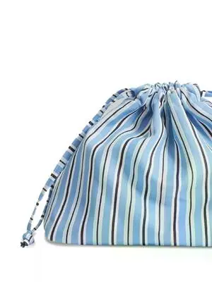 THE FRANKIE SHOP Morgan Striped Drawstring Pouch