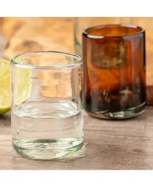 VERVE CULTURE Handblown Shotglasses Set Of 4 - Clear