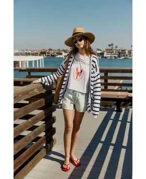 Splendid Stay Salty" Graphic T-shirt