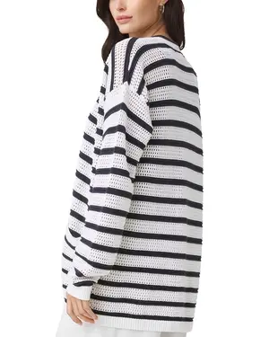 Splendid Striped Open Cardigan In Cotton
