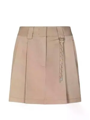 GAËLLE PARIS Gaelle Pleated Rope-detail Mini Skirt - Neutrals