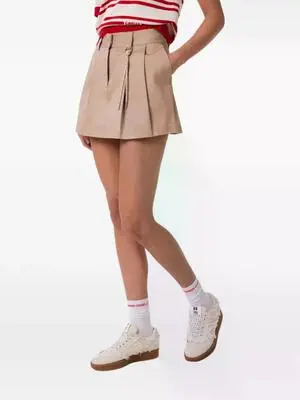 GAËLLE PARIS Gaelle Pleated Rope-detail Mini Skirt