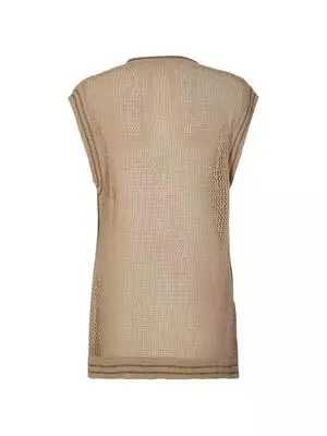 GAËLLE PARIS Gaelle Logo Patch Mesh Top