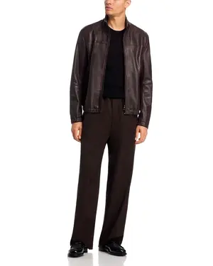 BOSS X Beckham Molta Leather Jacket - Medium Brown