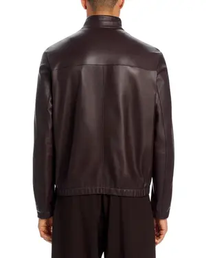 BOSS X Beckham Molta Leather Jacket - Medium Brown