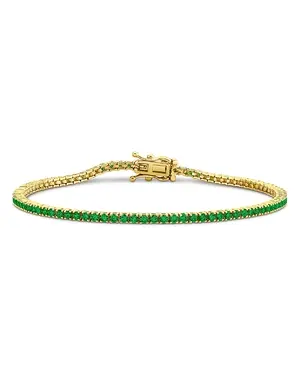 SYDNEY EVAN 14k Yellow Emerald Tennis Bracelet - Gold