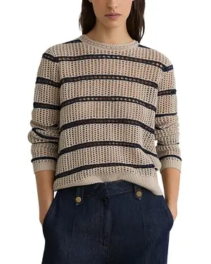 REISS Skylar Striped Knit Jumper - Neutral/navy