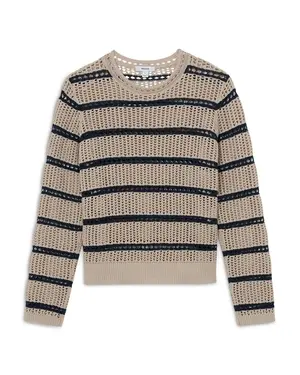 REISS Skylar Striped Knit Jumper - Neutral/navy