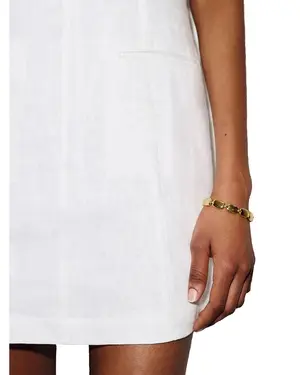 REFORMATION Citron Linen Mini Dress
