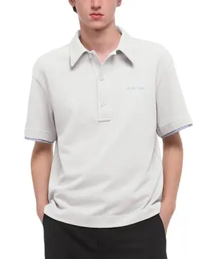 Helmut Lang Pique Polo Shirt - White