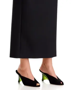 JIMMY CHOO Glace 80 Mules - Black/clover