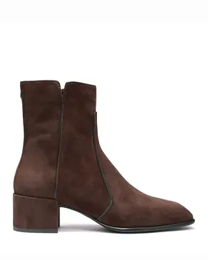 Women's Chocolate Suede Ankle Boots