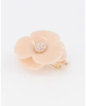 Alexandre De Paris Camellia Flower Acetate Hair Barrette