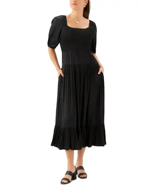 Karen Kane Blouson Sleeve Midi Dress