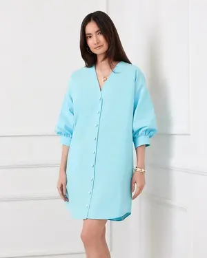 Karen Kane Lantern Sleeve Button Dress