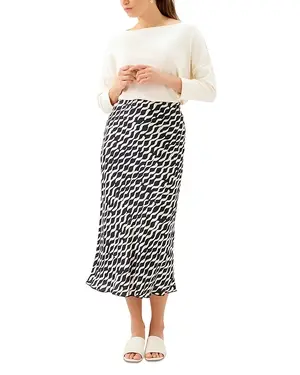 Karen Kane Satin Bias Cut Skirt - Print