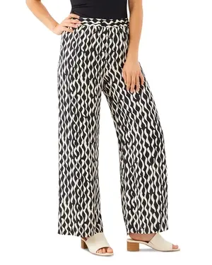 Karen Kane Printed Satin Wide Leg Pants