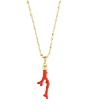 ANABEL ARAM Milos Coral Charm Necklace