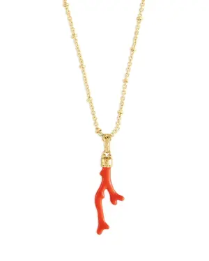 ANABEL ARAM Milos Coral Charm Necklace