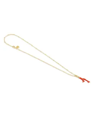 ANABEL ARAM Milos Coral Charm Necklace