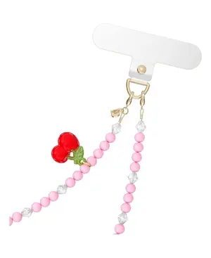 VELVET CAVIAR Phone Charm With Cherry Embellishments
