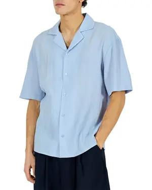 KROST Camp Collar Micro Plaid Bowling Shirt