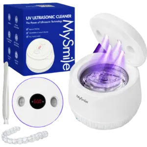 MYSMILE Ultrasonic Retainer & Jewelry Cleaning Pod For Home With Digital Timer - White