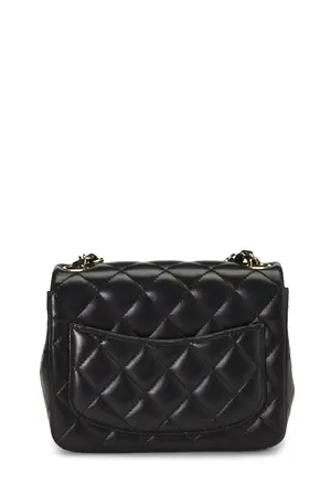 Chanel Quilted Lambskin Square Flap Bag - Black