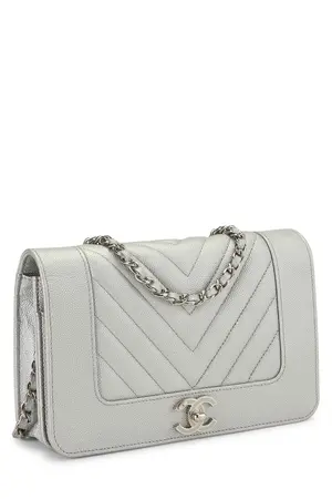 Chanel Quilted Caviar Mademoiselle Wallet On Chain