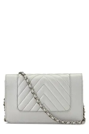 Chanel Quilted Caviar Mademoiselle Wallet On Chain