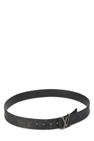 LOUIS VUITTON Monogram Eclipse Ceintures Initiales Belt - Black