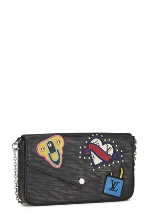LOUIS VUITTON Epi Patches Felicie Shoulder Bag