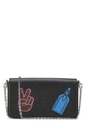 LOUIS VUITTON Epi Patches Felicie Shoulder Bag