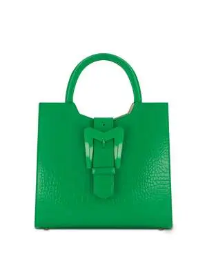 Mac Duggal Medium Croc Embossed Leather Tote