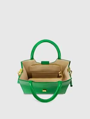 Mac Duggal Medium Croc Embossed Leather Tote