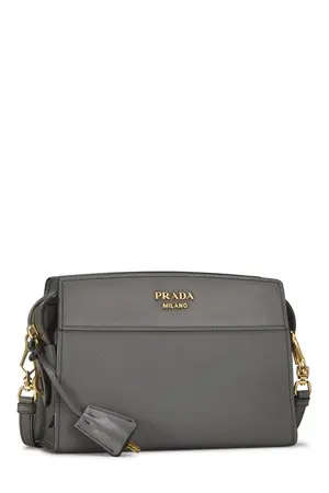 Prada Saffiano Esplanade Crossbody - Grey