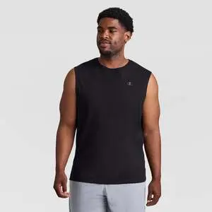 Champion Muscle Tank, C Logo Big & Tall - Black