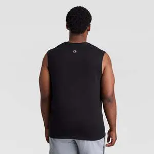 Champion Muscle Tank, C Logo Big & Tall - Black