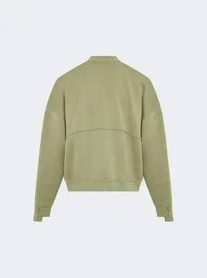 Martine Rose Zip Up Crew Sweatshirt - Green