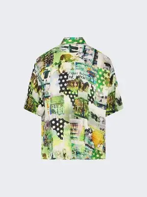 Martine Rose Boxy Wrap Short Sleeve Shirt Green Wigz - Multi