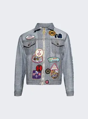 BETTER WITH AGE Reconstructed Denim Trucker Jacket