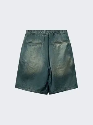 Mihara Yasuhiro Sun Faded Satin Shorts - Green