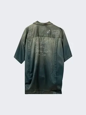 Mihara Yasuhiro Sun Fade H/s Satin Shirts - Green